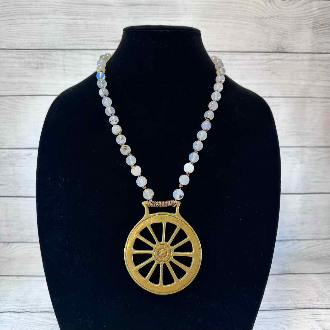 NEW Handmade Brass Wagon Wheel Medallion Necklace – Good Apple Equine