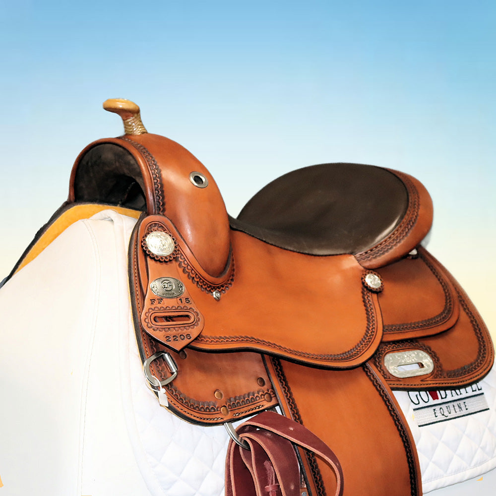 NEW DP Saddlery 15" Two-Tone Flex Fit Vario Trainer Western Saddle ...